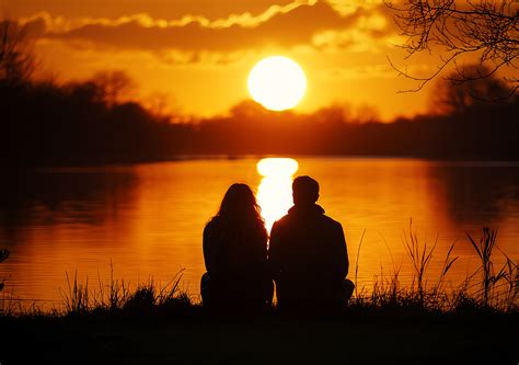 Download Ai Generated Couple Sunset Royalty Free Stock Illustration Image Pixabay