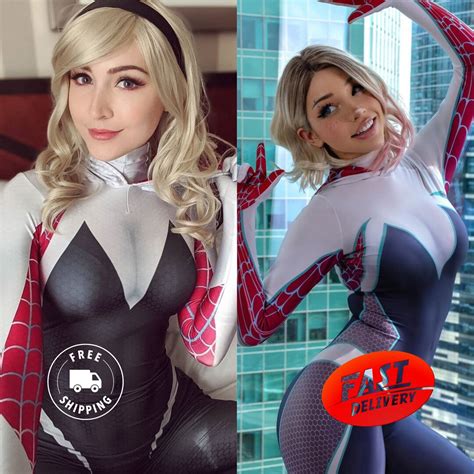 Gwen Stacy Spiderman Costume For Woman Spiderman Suit For Etsy