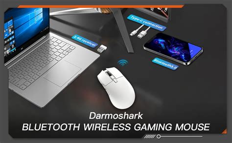 Amazon.com: Darmoshark N3 Wireless Gaming Mouse,Tri-Mode 2.4G/USB-C ...