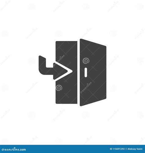 Exit Door Vector Icon Stock Vector Illustration Of Pixel 116691292