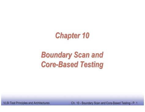 Pdf Chapter 10 Boundary Scan And Core Based Testing Booksite