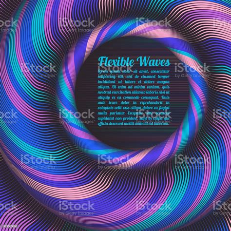 추상적인 벡터 배경 라인 벡터 일러스트 레이 션 다채로운 디자인을 흔들었다 물결 모양의 줄무늬 실크로 트위스트 가변 너비와 색된 줄무늬입니다 패션 가리기에 대한 스톡 벡터