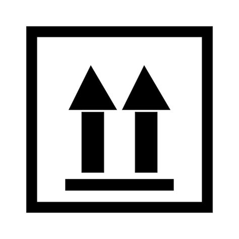 Premium Vector Fragile Flat Icon With Cracked Fragile Package Symbol Label Vector Illustration