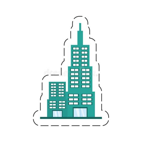 Cartoon Building Modern Structure Stock Illustration Illustration Of