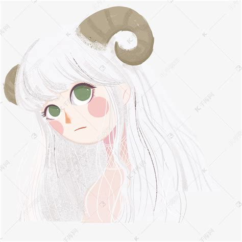 白羊座女孩 素材图片免费下载 千库网