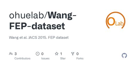 Github Ohuelabwang Fep Dataset Wang Et Al Jacs 2015 Fep Dataset