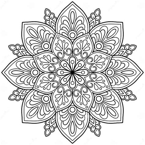Mandala Pattern For Coloring Book Mandala Digital Art Stencil Stock