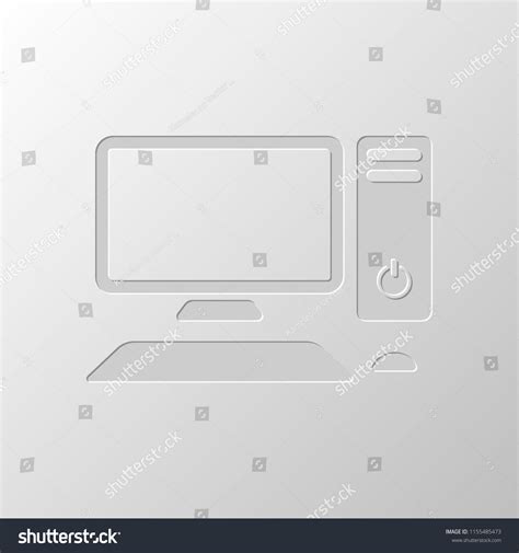 Personal Computer Pc System Unit Monitor Stock Vector Royalty Free 1155485473 Shutterstock
