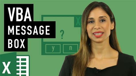 How To Use The Message Box In Excel Vba Xelplus Leila Gharani