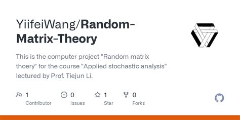 Github Yiifeiwang Random Matrix Theory This Is The Computer Project Random Matrix Thoery
