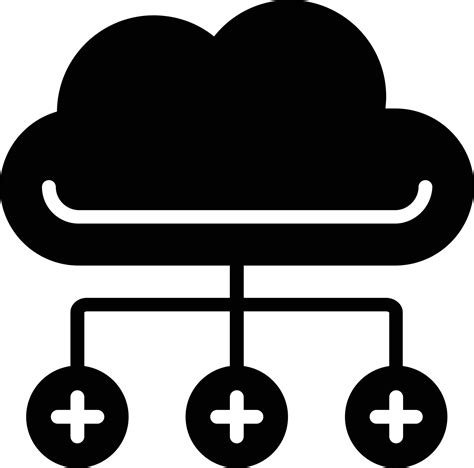 Cloud Computing Glyph Icon 10931735 Vector Art At Vecteezy