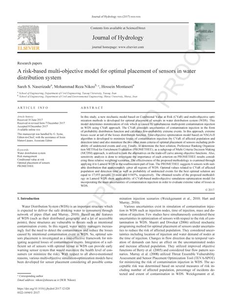 pdf a risk based multi objective model for optimal placement of