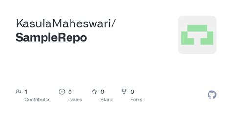 GitHub KasulaMaheswari SampleRepo