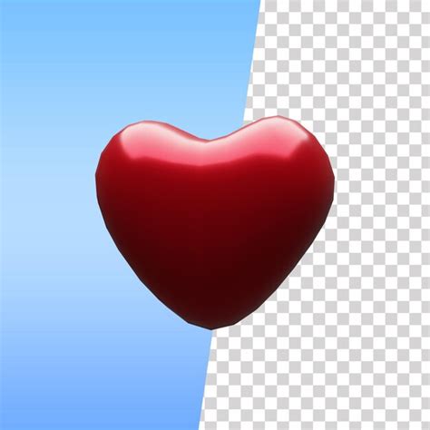 Amor Coração 3d Psd Premium