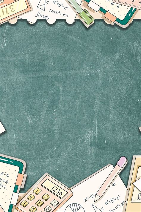 Math Blackboard Cyan Fresh Background In 2022 Math Border Math Clipart Math Math Wallpaper
