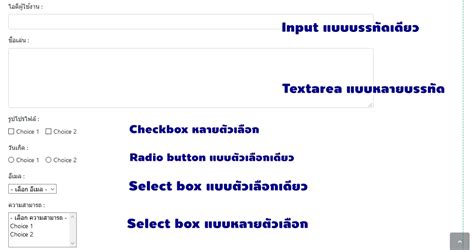 Php Ci Mania ตอนที่ 7 วิธีปรับแต่งช่องป้อนข้อมูล Input เป็นแบบต่างๆ