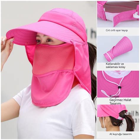 Like Life Summer Sun Hat Cover Face Sun Hat Big Brimmed Hat Uv