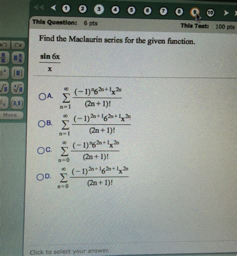 Solved Find The Maclaurin Series For The Given Function Sin Chegg