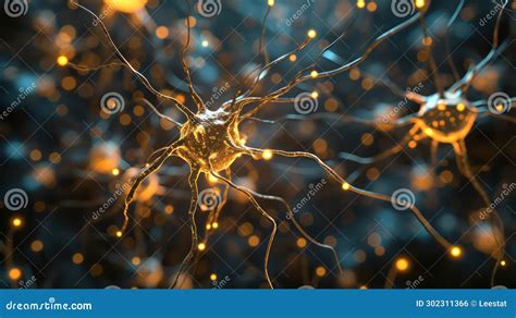 Intricate Network Of Neurons In The Nervous System Stock Illustration
