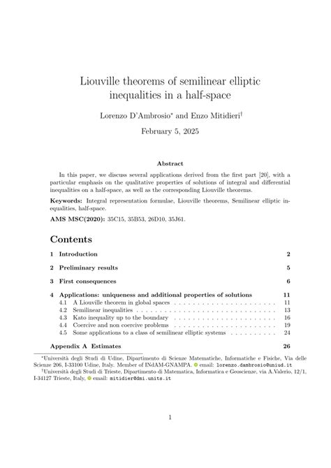 Pdf Liouville Theorems Of Semilinear Elliptic Inequalities In A Half