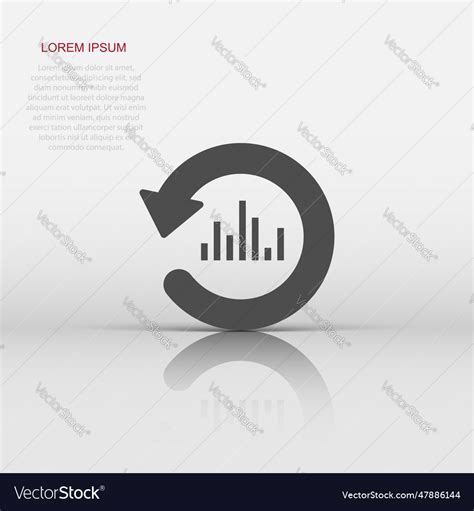 Growing Bar Graph Icon In Flat Style Increase Vector Image