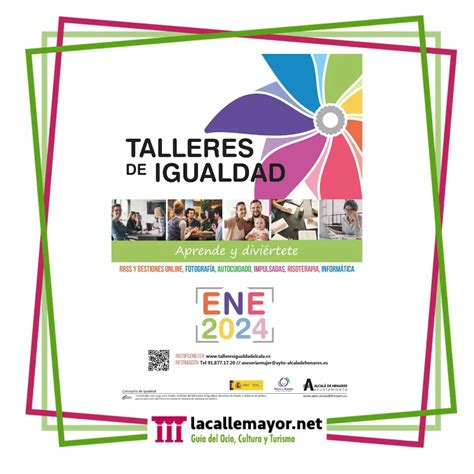 Nuevos talleres de Igualdad Enero a junio 2024 Alcalá de Henares