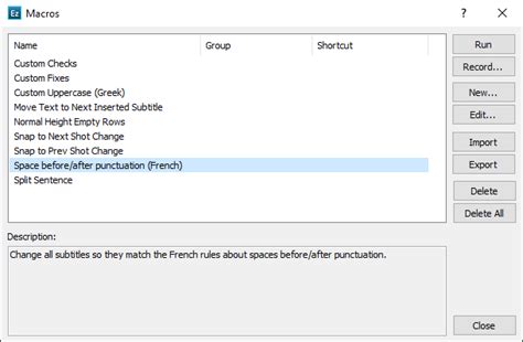 Macros Macros Management