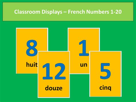 Classroom Displays French Numbers 1 20 Teaching Resources