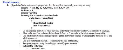 Solved Please Write Code In X Assembly In Visual Studio Chegg