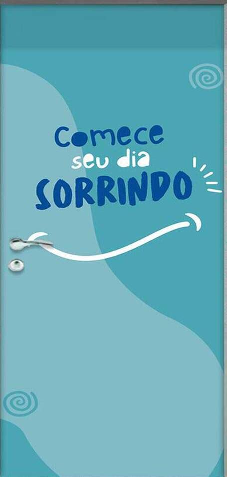 Adesivo Para Porta Comece Seu Dia Sorrindo Fran Adesivos De Parede
