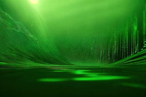 Premium Photo Green Matrix Background Ai Generated