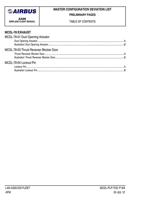 13 Master Configuration Deviation List A 320 Pdf Air Travel