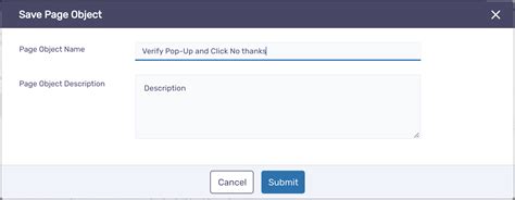 Create A Page Object Within An Existing Test Case Functionize