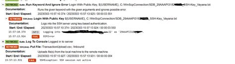 getting sshexception ssh session not active while uploading file on