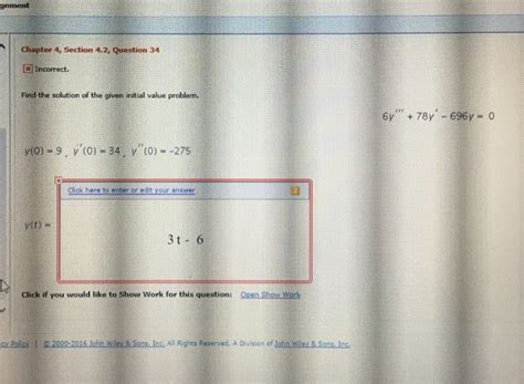 Solved Find The Solution Of The Given Initial Value Problem Chegg