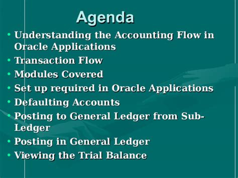 Ppt Flow Of Accounting Entries In Oracle Applications