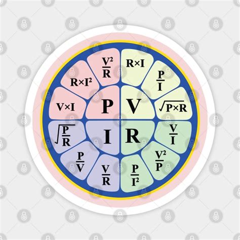 Electrical Ohms Law Formula Wheel Chart For Electricians Electrical