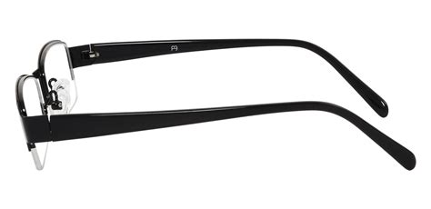 Jamilla Rectangle Single Vision Glasses Black Mens Eyeglasses