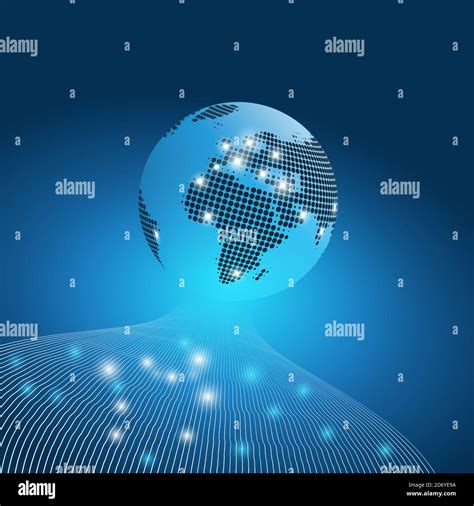 Abstract Blue Futuristic Modern Style Cloud Computing Networks And Telecommunications Concept