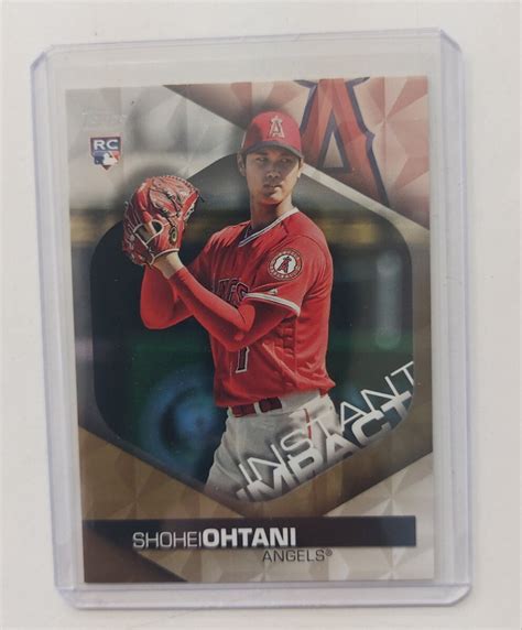【目立った傷や汚れなし】【激レア】topps 2018 大谷翔平 50枚限定シリアル入り ゴールドパラレル ルーキーカード Instant