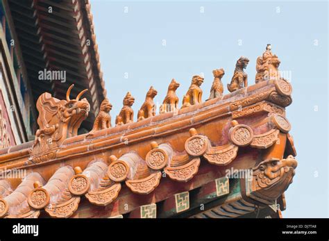 roof details in yonghe temple also known as yonghe lamasery or simply
