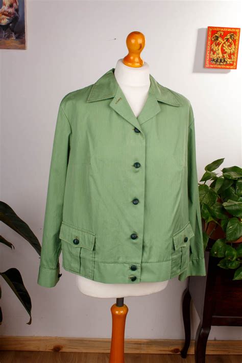 Grüner Blazer Aus Baumwollmix Aus Der Ddr Knopfverschluss Taschen