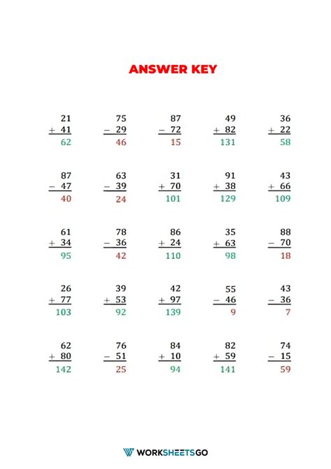 double digit addition and subtraction with regrouping worksheets worksheetsgo