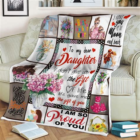Personalized To My Dear Daughter Sherpa Blanket Blanket For Daughter
