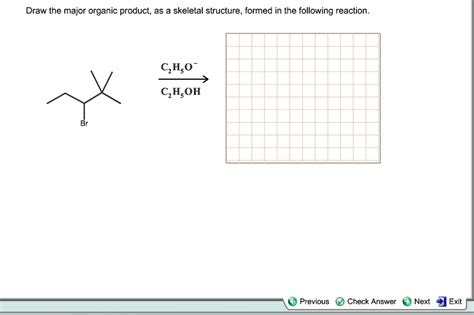 SOLVED: Draw the major organic product, as a skeletal structure, formed in the following ...