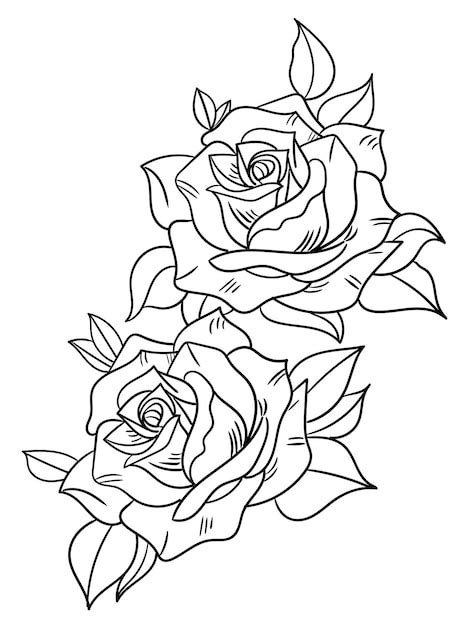Rose Tattoo Stencil