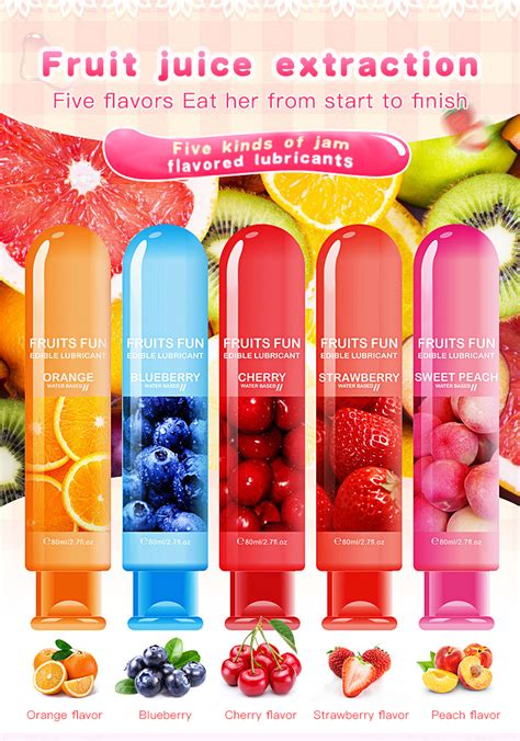 ของแท้ 80ml เจลหล่อลื่นsex Lubricant Gel ผลไม้ที่กินได้รสน้ำหล่อลื่น
