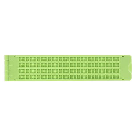 Powkky Portable Plastic 4 Lines 28 Cells Braille Writing Slate And