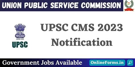 UPSC CMS Interview Schedule For Post