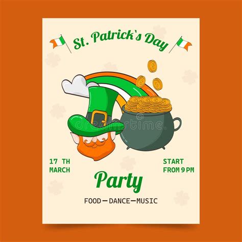 Poster Flyer Invitation To A St Patrick S Day Party Leprechaun